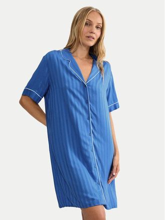 Triumph Nachthemd Amourette Jacquard 10227274 Blau Relaxed Fit