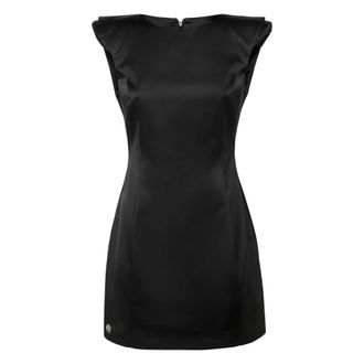 Philipp Plein Femme, Robes, Noir, Taille: 44 FR Mini-robe fourreau en satin stretch Sartorial