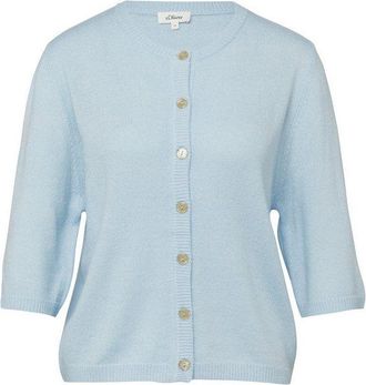 s.Oliver Cardigan Strickjacke Strickjacke aus Alpaka-Mix mit Halbarm
