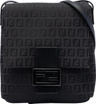 Fendi Sac bandouli&egrave;re textur&eacute; doccasion - Femme - Pre-owned - Noir - Taille: ONE Size