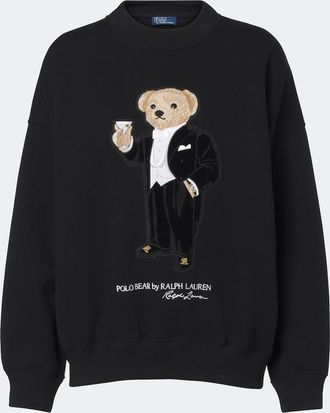 Polo Ralph Lauren Sweat-shirt Polo Bear en coton m&eacute;lang&eacute;