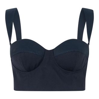 Moschino Cropped Fitted Top - - Tops - Damen - Blau - L