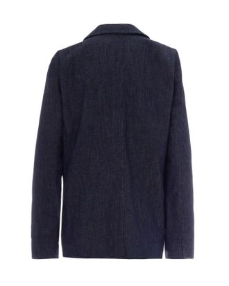 Max Mara Womens Denim Jacket Blue Marine Cotton