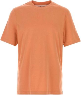 Brunello Cucinelli Homme, Tops, Orange, Taille: XL T-shirt ras du cou en jersey de coton