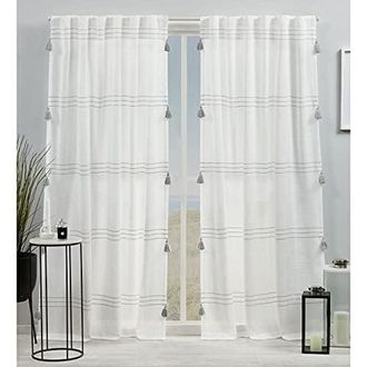 Exclusive Home Curtains Vorhang mit verdecktem Schlaufen, 137 x 213 cm, Grau