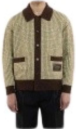 Dr&ocirc;le de Monsieur Waffelstrick Cardigan Dr&ocirc;le Patch - - Knitwear - Herren - Gelb - S