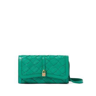 Stella McCartney Femme, Sacs, Vert, Taille: ONE Size Ryder Woven Clutch Bag