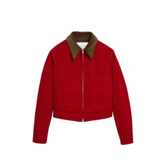 Ami Cotton Zipped Jacket With Ami De Coeur