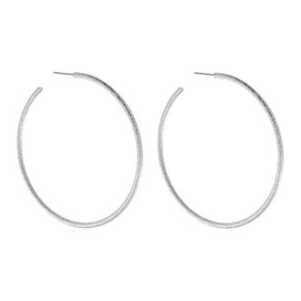 Dansk Copenhagen Femme, Accessoires, Gris, Taille: ONE Size Boucles doreilles créoles scintillantes déclaratives
