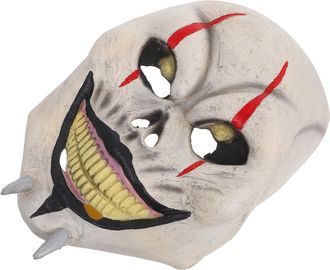 Valiclud Realistische Horrormaske Halloween Maske Gruseliges Totenschädel Design Vollkopf Weiß Für Escape Cosplay Party Karneval Dämonen Maske