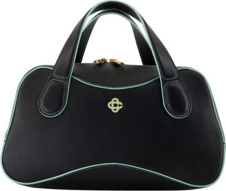 Casablanca Femme, Sacs, Noir, Taille: ONE Size Leather Top Handle Bag