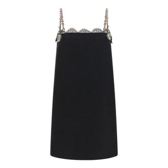 Valentino Garavani Femme, Tops, Noir, Taille: 40 FR Wool and Silk Mini Dress