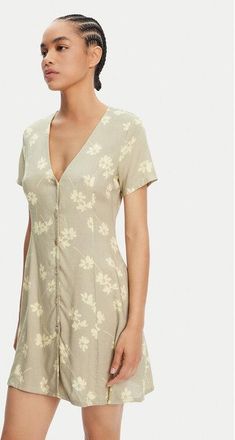 Rvca Sommerkleid 23B131508 Grün Regular Fit