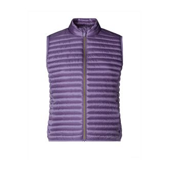 Save The Duck Femme, Vestes, Violet, Taille: 46 FR Veste L&eacute;g&egrave;re Matelass&eacute;e Sans Manches Violette