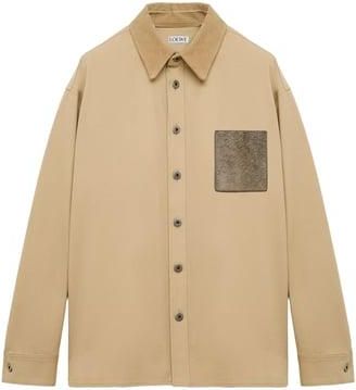 Loewe Surchemise en toile de coton et cuir