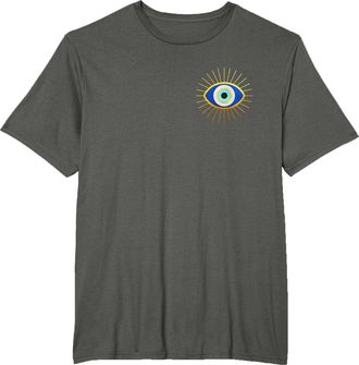 evil eye Matiasma Evil Eye Symbol in griechischem Schriftzug T-Shirt