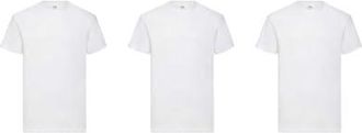Fruit Of The Loom Lot de 3 t-Shirts Manches Courtes col Rond uni Joe - XL Blanc, Blanc, Blanc
