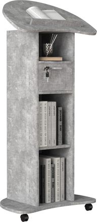 VCM Holz mobiles Rednerpult | Maße ca. H. 110 bis 120 cm x B. 56 cm x T. 37 cm | rollbar mit Schublade | Stehpult | Stehtisch - Redola