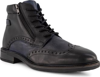 Bugatti Herren Schnürboots blau Glattleder