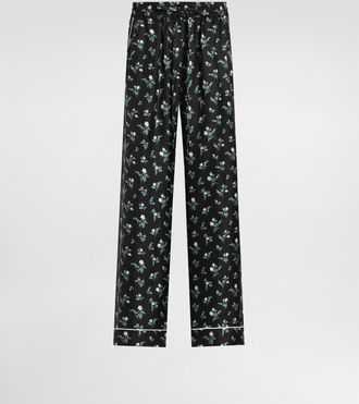 Dolce & Gabbana Roses And Lilies Of The Valley-print Twill Vanity Trousers - Frau Hosen Und Shorts Multicolor 48