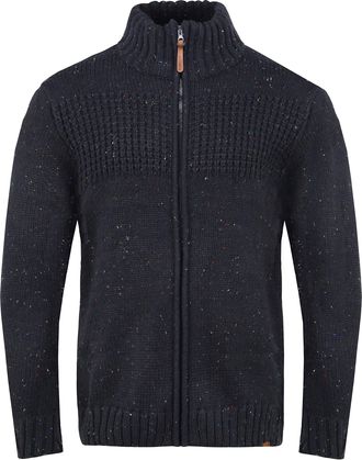 Indicode IDBergen Herren Strickjacke Cardigan Grobstrick mit Stehkragen, Größe:S, Farbe:Navy (400)