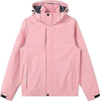Generic Vestes l&eacute;g&egrave;res et coupe-vent pour femme avec capuche amovible - Manteau dalpinisme dext&eacute;rieur 2026, rose, M