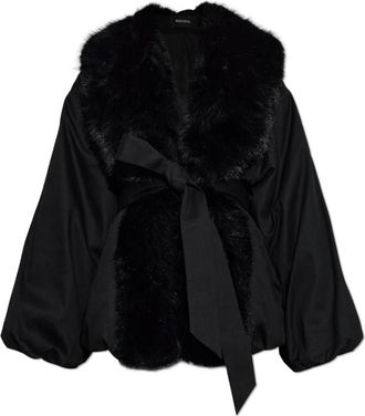 Rotate Cropped Kunstpelzjacke - - Jackets - Damen - Schwarzk - M