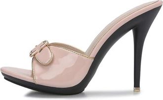 Miyoopark Mules sexy pour femme avec talon aiguille Mule d&eacute;t&eacute;, T13 Nude, 43 EU