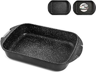 hOme Home Grillpfanne antihaftbeschichtet, Aluminium, schwarz/anthrazit, 25x20 cm