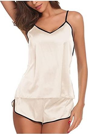 Generic Ensemble Lingerie Femme Lace Satin Soutien-Gorge Rembourr&eacute; Confortable Push Up Soft Hipster &Eacute;lastique Chemise Culottes Coupe Normale pour Saint Valent