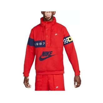 Nike Homme, Sport, Rouge, Taille: S NSW Reissue Walliway Woven Jacket
