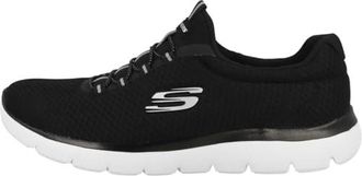 Skechers Femme Summits Top Player Cross-trainer-shoes, Black Mesh White Trim, 42 EU
