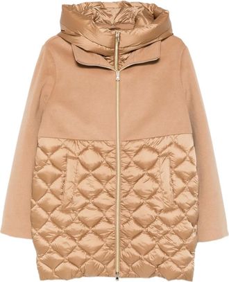 Marella manteau à empiècements matelassés - Marron