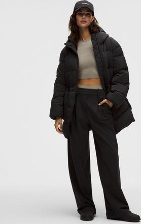 lululemon Pufferjacke mit Kordelzug und Füllkraft von 600 für Frauen - Größe 2XS in Black