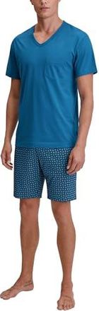 CALIDA Relax Imprint Pyjama court pour homme, en 100% coton, facile dentretien, élastique et indéformable, en jersey simple, Nordic, 56 cm