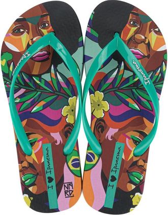 Ipanema Damen Graffiti Iv Fem Flipflop, Grün rot, 38 EU