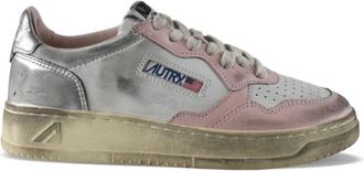 Autry Femme, Chaussures, Blanc, Taille: 36 EU Super Vintage Low-Top Baskets