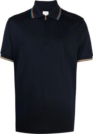 Paul Smith Homme, Tops, Bleu, Taille: L Polo en coton &agrave; rayures signature