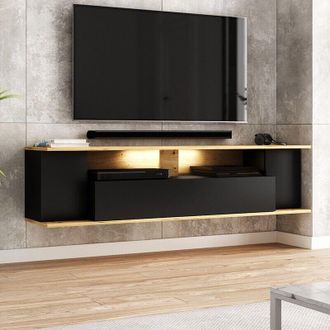 Calicosy Meuble TV Mural 3 portes et 1 niche L160 cm - Rob