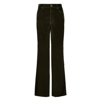 La DoubleJ Flared Baumwoll-Cargohose - - Trousers - Damen - Gr&uuml;n - W27