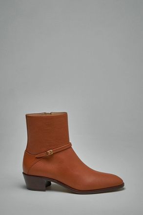 Valentino Pat Ankle Boot in Kidskin