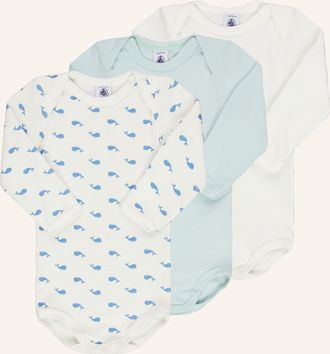Petit Bateau Petit Bateau 3er-Pack Wickelbodies weiss
