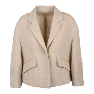 Brunello Cucinelli Femme, Vestes, Beige, Taille: 38 FR Bolerino corto