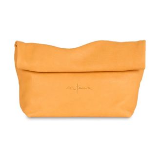 Cortana Peach Leder Clutch - - Bags - Damen - Gelb - ONE SIZE