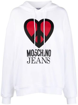 Moschino Hoodie mit grafischem Print - Weiß