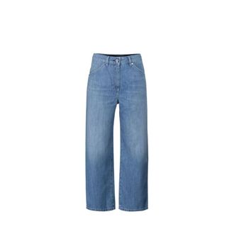Moorer Femme, Jeans, Bleu, Taille: W29 Pantalon Baggy 5 poches
