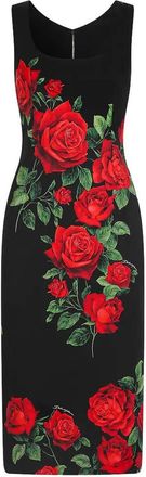 Dolce & Gabbana Knielanges Kleid - Schwarz