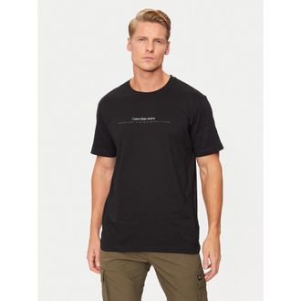 Calvin Klein Jeans T-Shirt Minimal Logo J30J327075 Schwarz Regular Fit