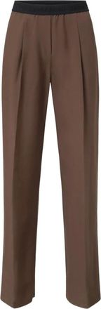 Ermanno Scervino Femme, Pantalons, Brun, Taille: 38 FR Pantalon Palazzo Pliss&eacute;