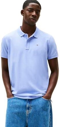 Tommy Jeans Polo TJM Slim Placket EXT DM0DM20676 S/S pour Homme, Bleu (Nordic Iris), XXL, Bleu (Iris Nordique), XXL